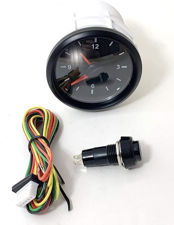 2-1/16" Electrical 12 Volt Analog Clock Gauge 52mm | eBay