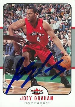 Joey Graham autographed Basketball Card (Toronto Raptors) 2006 Fleer ...