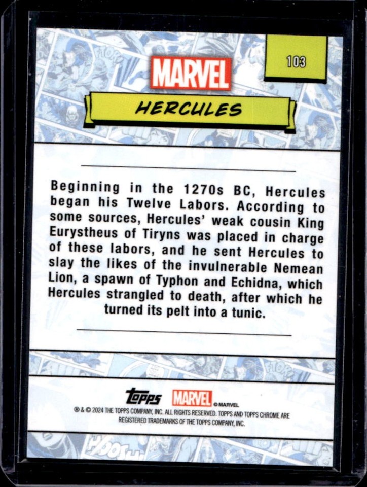 2024 Topps Chrome Marvel Hercules Green Refractor #/99 | eBay