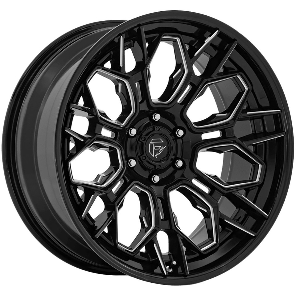 (Qty 4) Fuel Fusion Forged FC409 Hive 22x10 6x135 -18mm Black/Milled ...