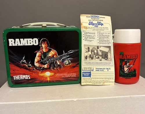 VINTAGE RAMBO LUNCHBOX w/ THERMOS! | eBay