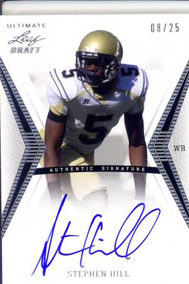 stephen hill rookie rc draft auto autograph georgia tech jackets ...