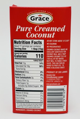 Grace Pure Creamed Coconut 6 Oz 2pk for sale online | eBay