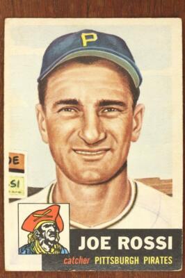 Vintage 1953 Baseball Card TOPPS #74 JOE ROSSI Catcher Pittsburgh ...