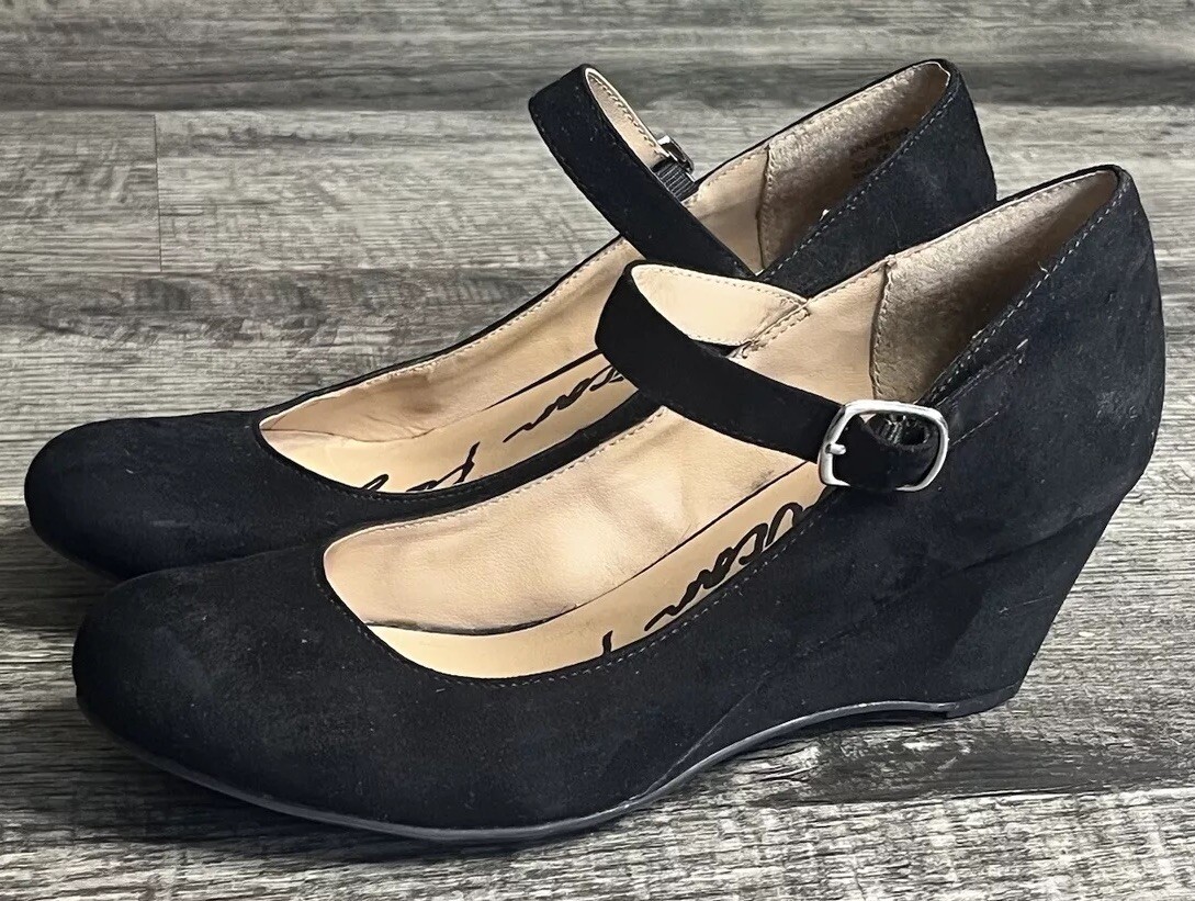 American Rag Shoes Womens 7 Meesha Wedge Platform Flat Mary Jane Black ...