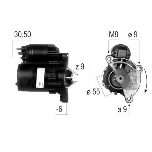 Starter Motor EM228G TS8E2 D7E7 D7E16 838018 726853 726053 455962 ...