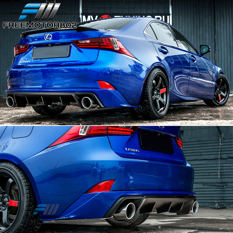 Fits 14-16 Lexus IS250 IS350 IS200T Rear Bumper Diffuser Splitter - PP ...