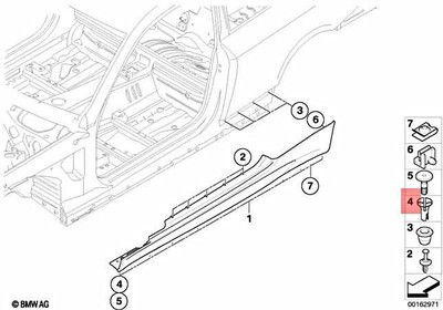 BMW OEM 07-13 328i Exterior-Rocker Molding Clip 07147122912 | eBay
