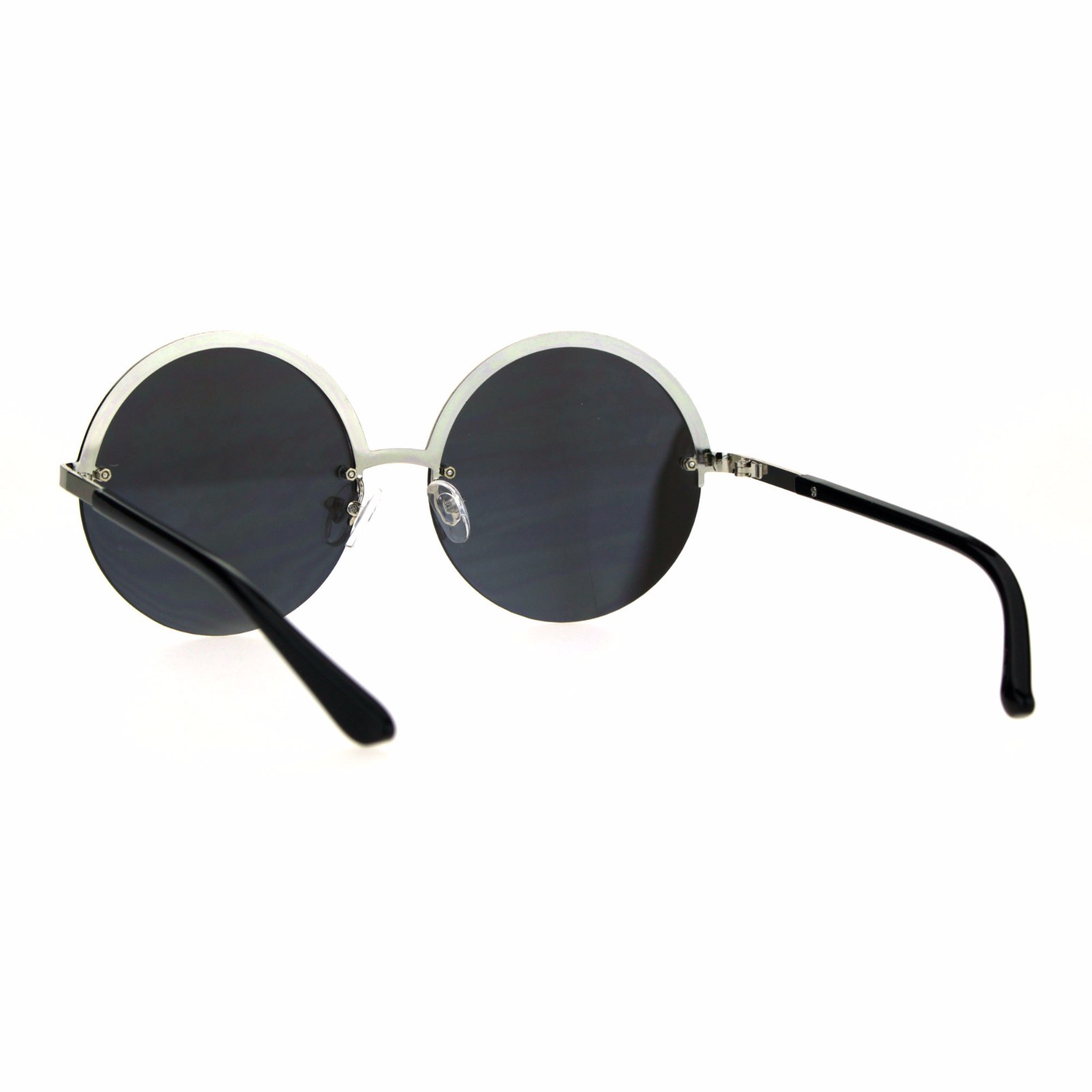 Womens Fashion Sunglasses Trending Half Rim Round Circle Frame UV 400 ...