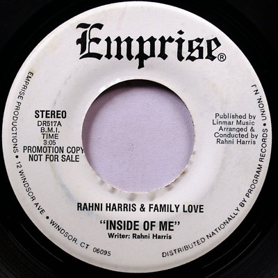 RAHNI HARRIS Inside of Me/He's My Friend 7" 45RPM Emprise Gospel Soul ...
