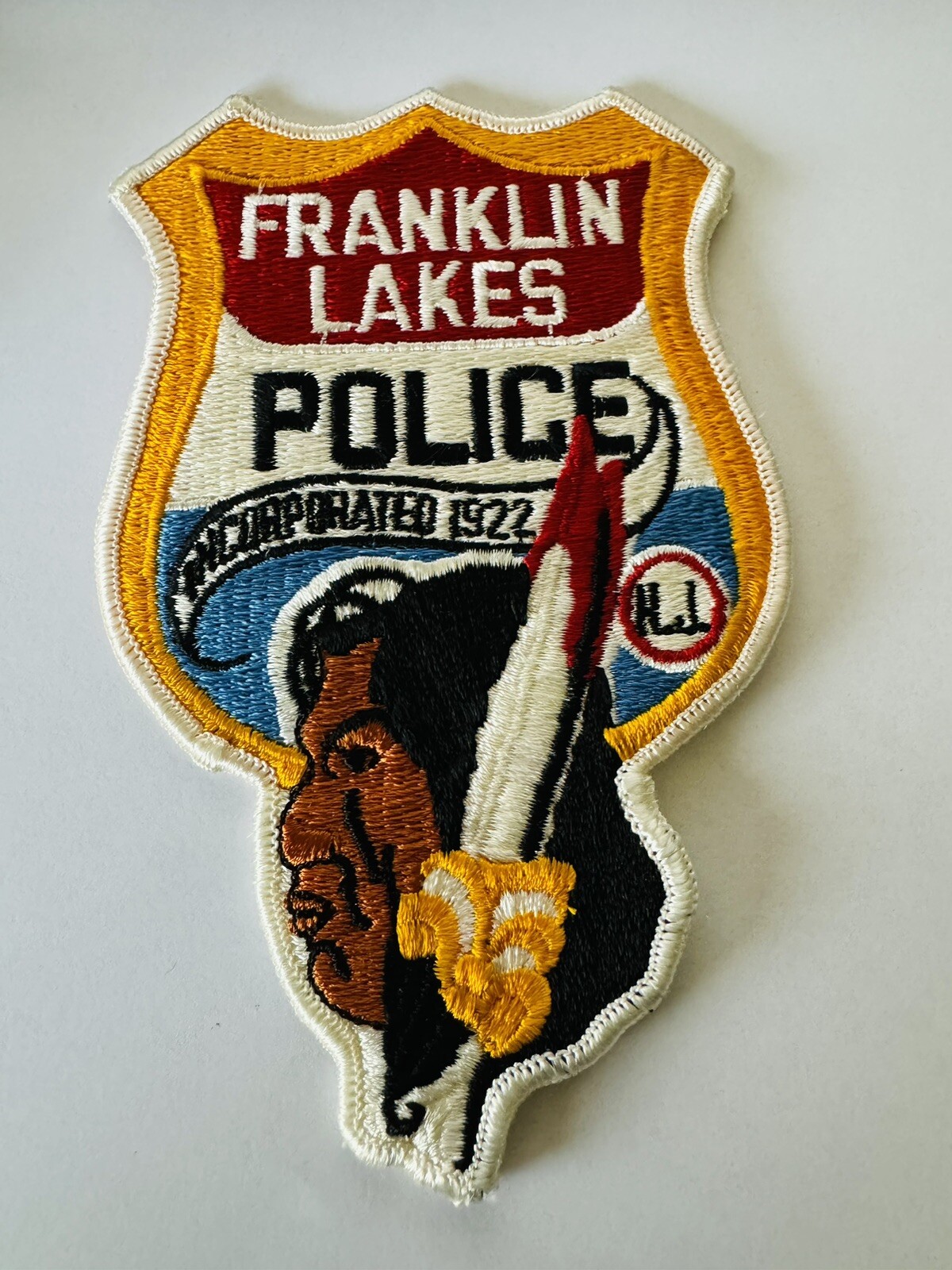 FRANKLIN LAKES NEW JERSEY NJ Police Patch VERY LARGE PATCH FREE ...