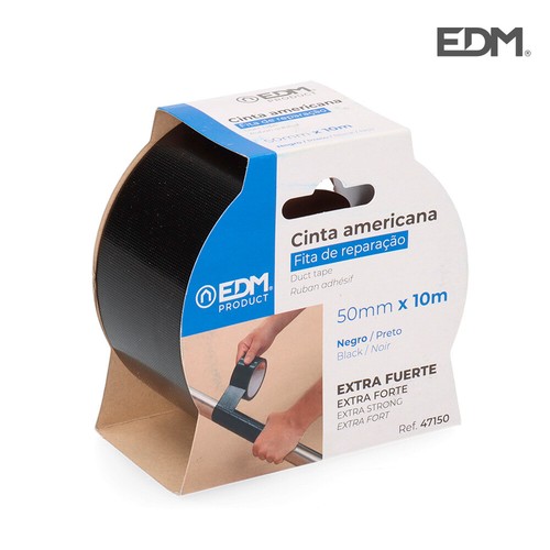 E3/47150 Ruban Adhésif Multi-Usage Américain 10MX50MM Noir EDM ...