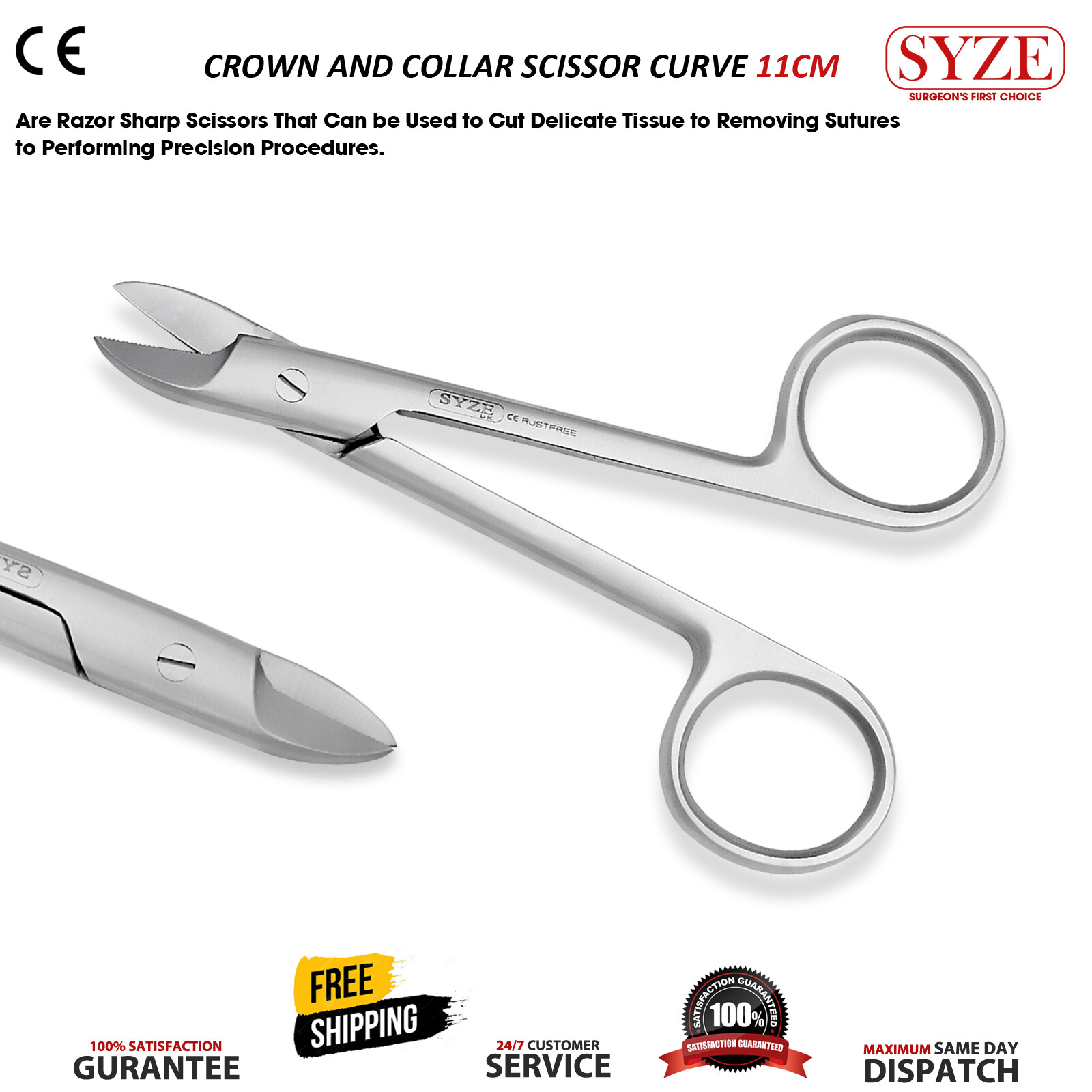 Dental Surgical Scissors Tissue Dissecting Micro Suture Dissecting ...