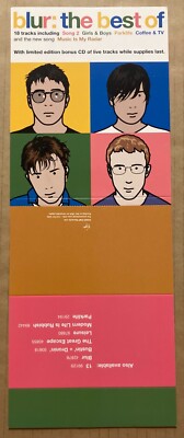 Gorillaz BLUR Rare 2000 PROMO CARDSTOCK Paper COUNTER DISPLAY for Best ...