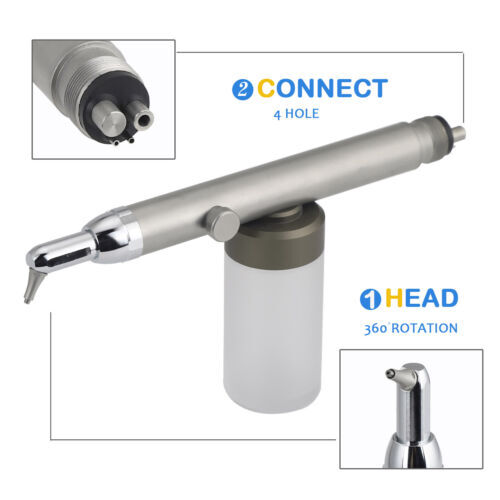 Dental Aluminum Oxide Micro Blaster Air Polisher Sandblasting Gun 2/4H ...