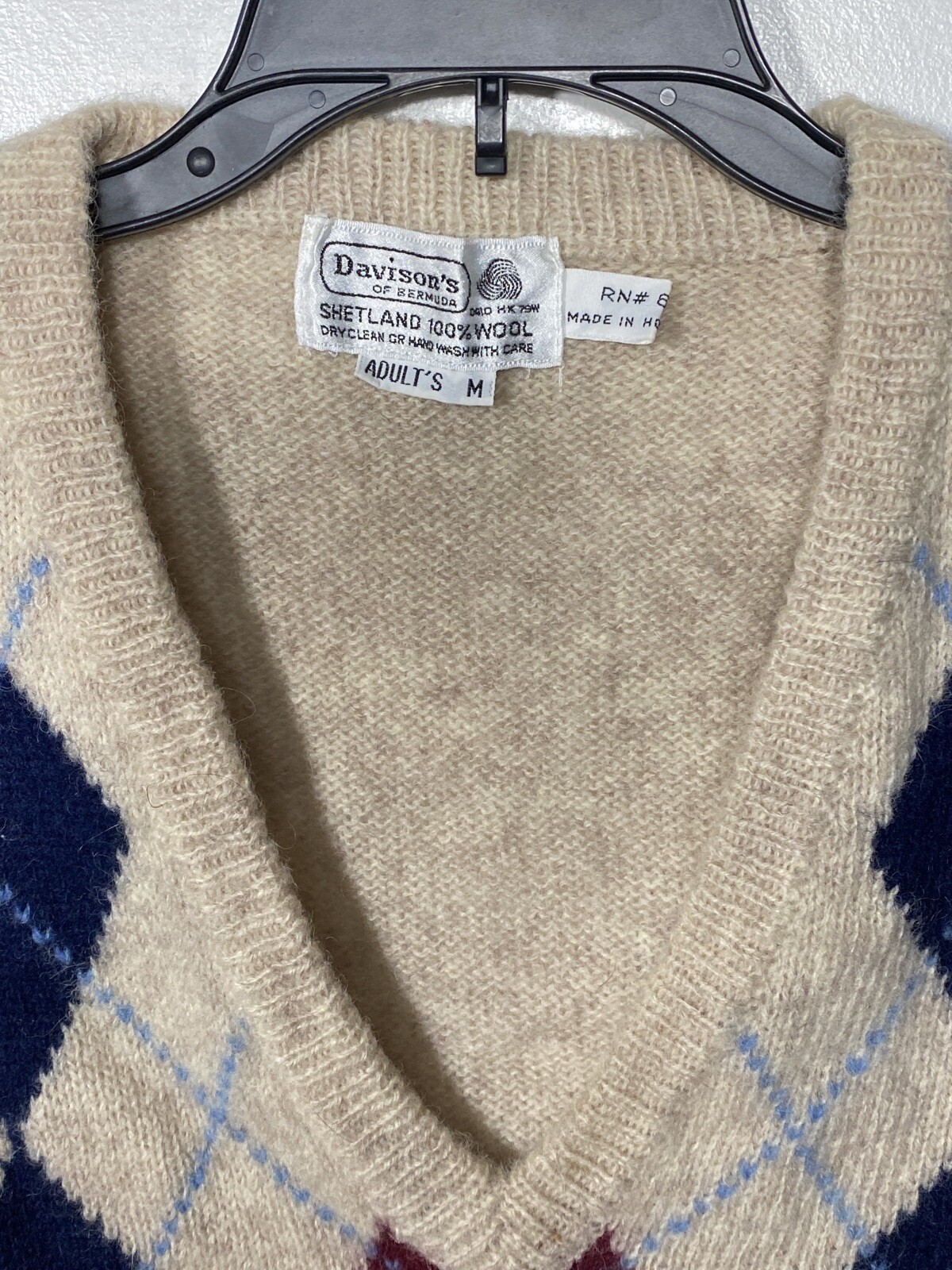 Vintage Davison’s Of Bermuda Men’s Sweater Vest Sz Me… - Gem