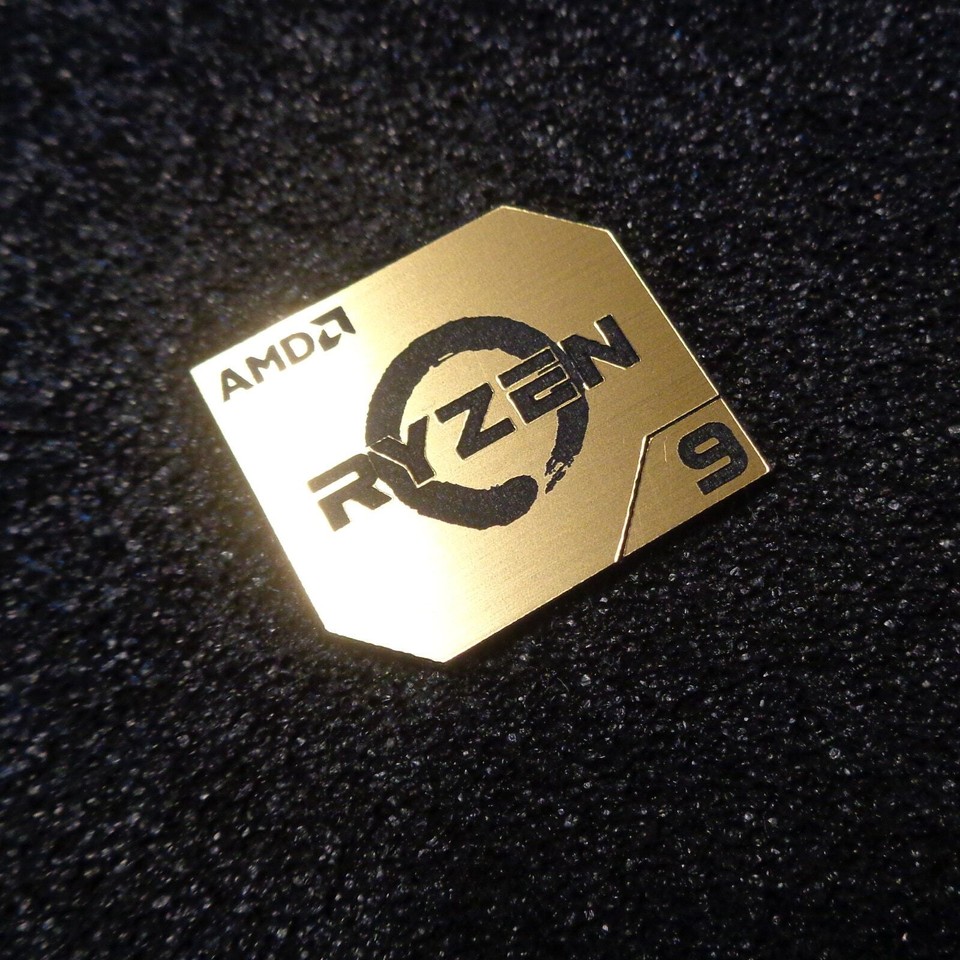 AMD RYZEN 9 cpu PC Logo Label Decal Case Sticker Badge Gold [428g] | eBay
