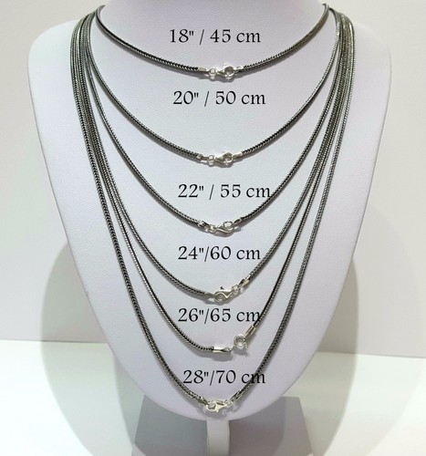 2mm Wheat Men's Chain Necklace Genuine 925 Sterling Silver Jewelry Made ...