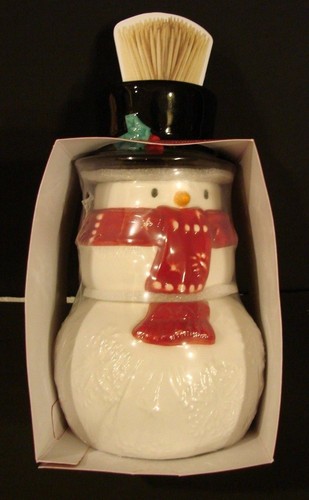 Hallmark 2018 Stacking Snowman Salt & Pepper & Toothpick Holder - NEW ...