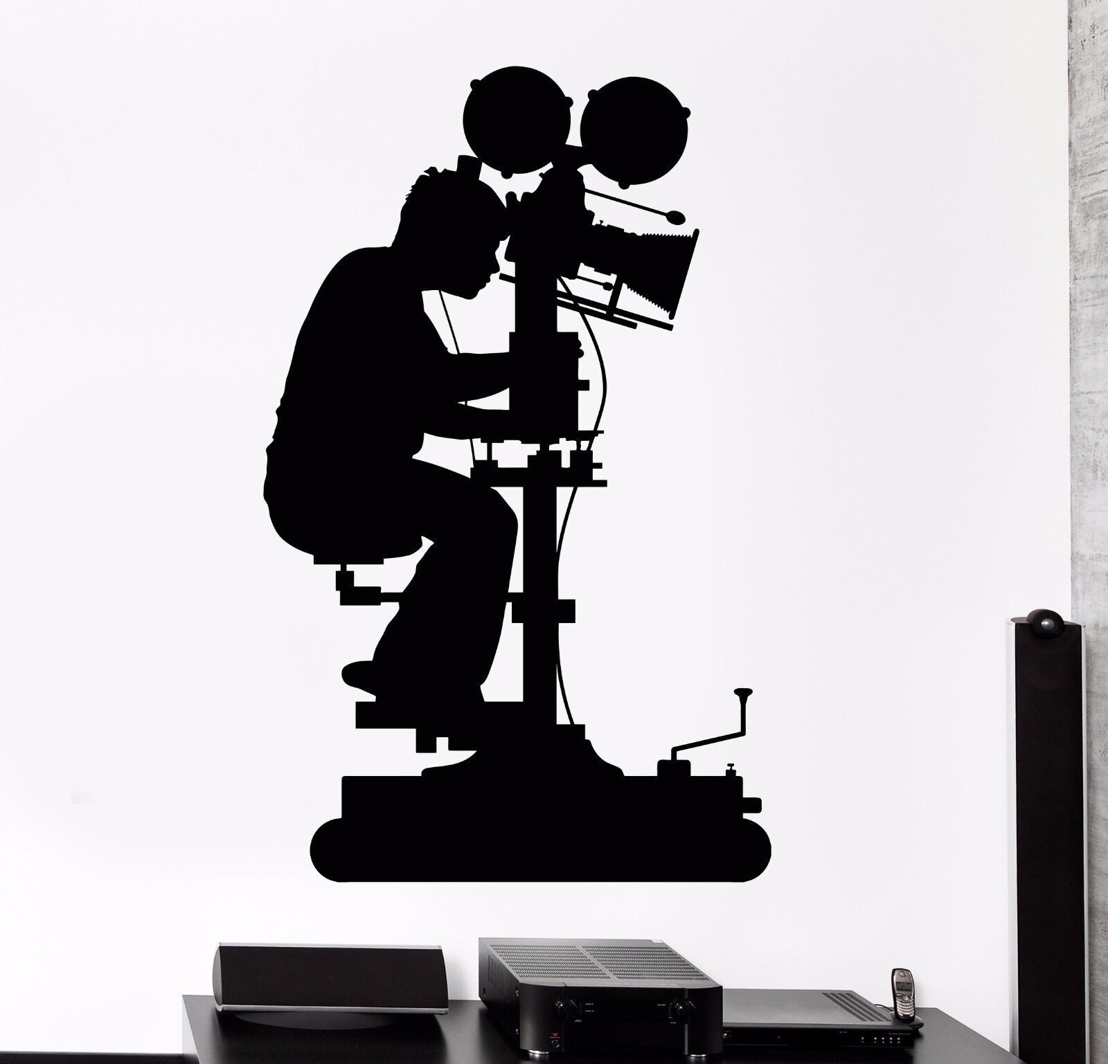 Vinyl Wall Decal Cameraman Movie Camera Stickers (769ig) | eBay