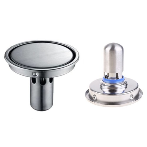 Stainless Steel Invisible Drain Plug Cover Sink Water Filter Bathroom ...