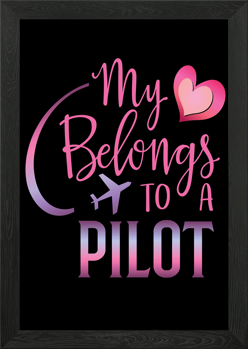 Pilot Pilots Gifts Pilots Framed Wall Art Poster Canvas Print Picture ...