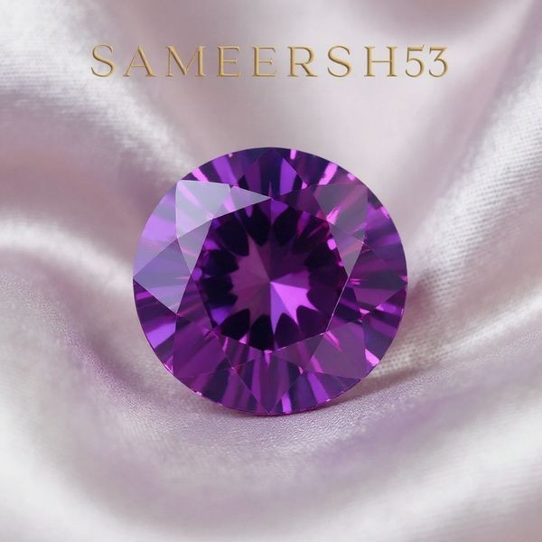 💎 5 Ct Natural Purple Diamond Round Cut VVS1 Clarity D Grade Loose ...