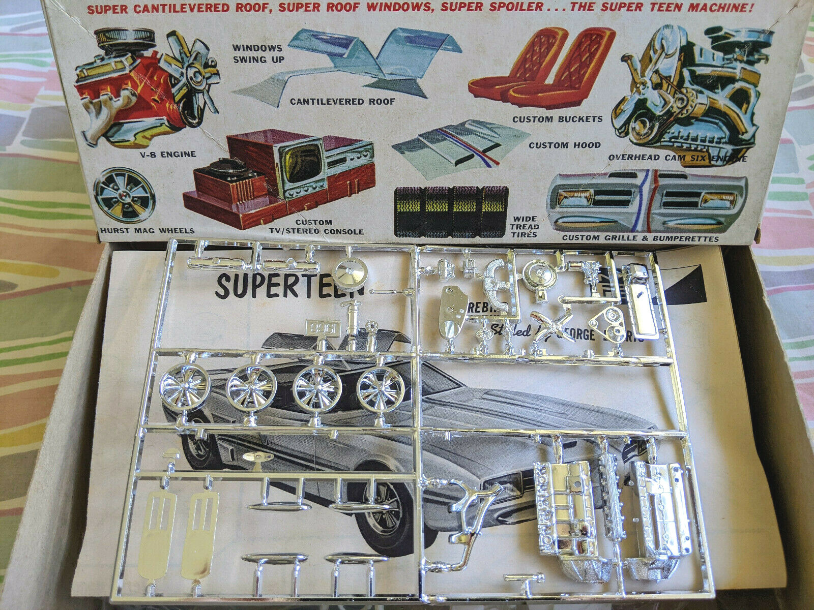*ULTRA RARE! *ORIGINAL VINTAGE MPC "SUPER-TEEN FIREBIRD" Model Kit ...