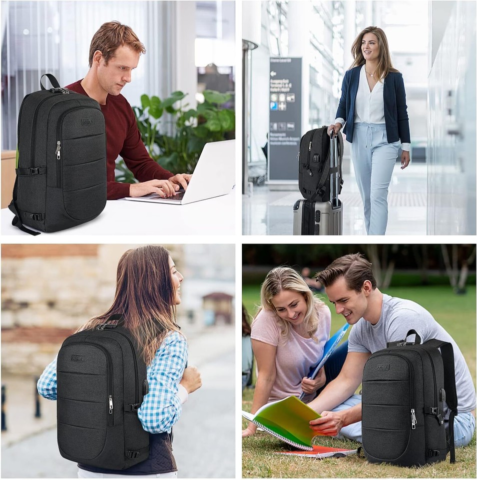Travel Laptop Backpack for Men, 17.3 Inch anti Theft Business Laptop ...