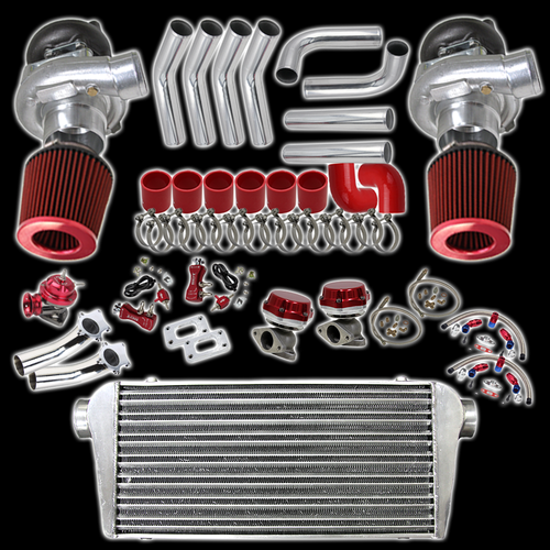 UNIVERSAL TWIN TURBO CHARGE KIT FOR SUPRA 350Z 370Z GT 300ZX 3000GT ...
