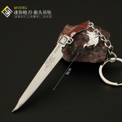 Mini TOY FINAL FANTASY GUN SWORD weapon FF8 keychian gift metal 9cm ...