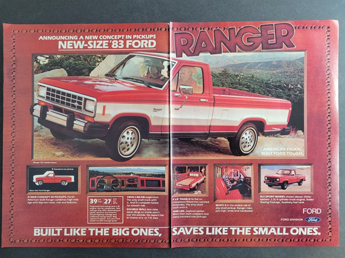New '83 Ford Ranger-Pickup Truck-2 Pages-Print Ad | eBay