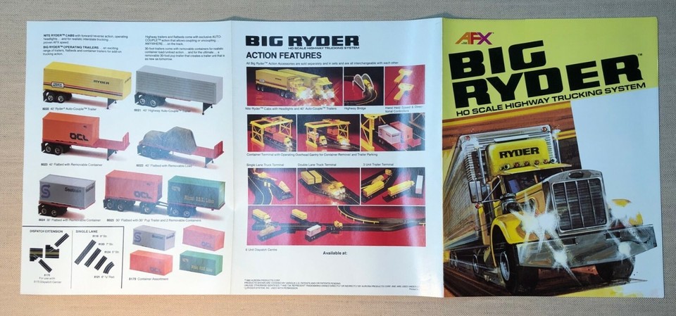 Original: 1982 AFX Big Ryder Brochure, AFX Model Motoring Poster + 2 ...