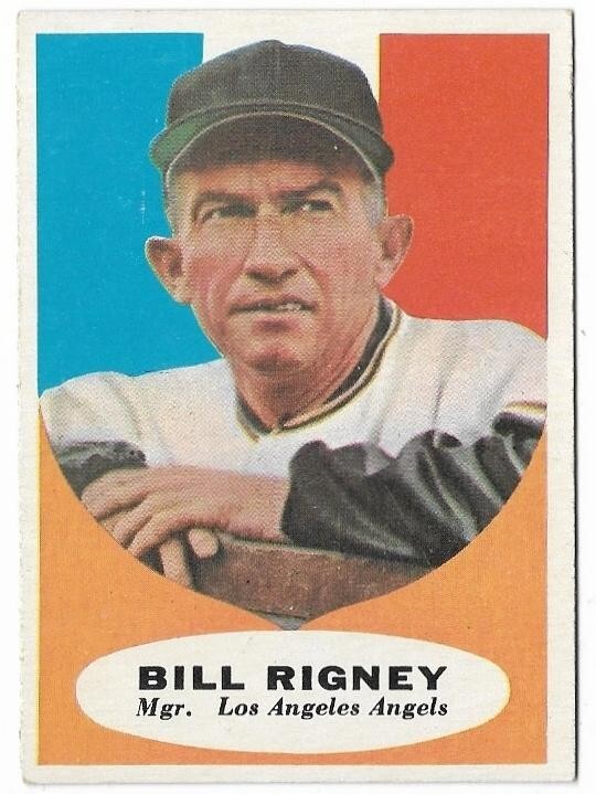 BILL RIGNEY 1961 Topps #225 Los Angeles Angels SALE GOES TO GOOD CAUSE ...