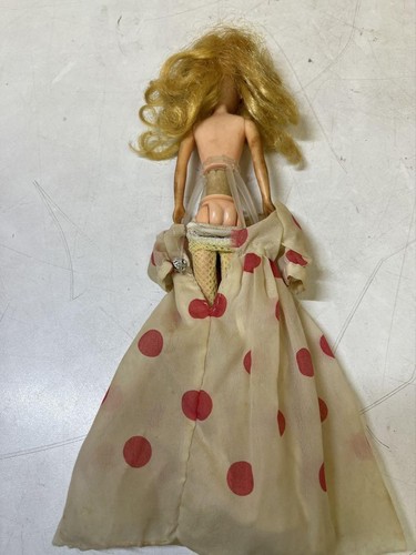 Showa Period Licca-Chan Doll, Early Model, With Red Dot Pattern Dress ...