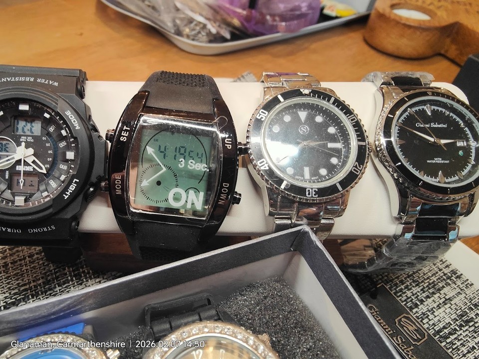 Job lot of Mens Watches all working some still have protective film on ...