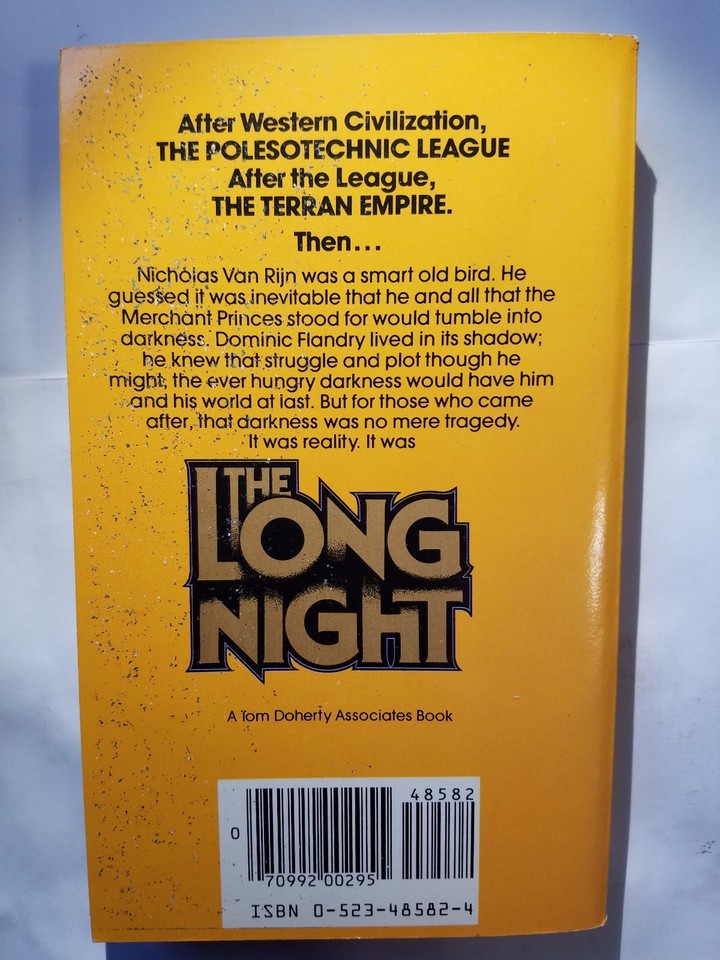 The Long Night by Poul Anderson, Tor Books 1983, Paperback Fantasy ...