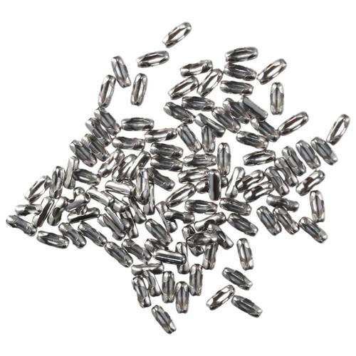 100Pcs Stainless Steel Beaded Clips Bulk Ball Chains Ball Chain Making ...