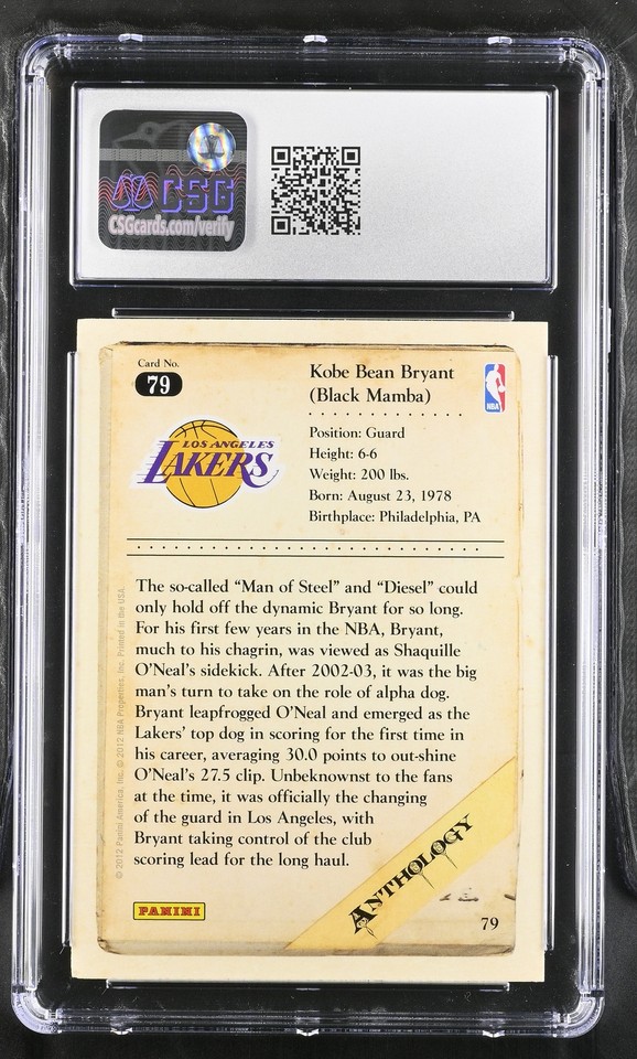 2012-13 Panini Kobe Anthology #79 Kobe Bryant CGC 8.5 | eBay