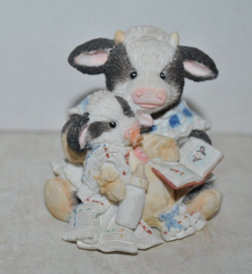 VTG ENESCO 1993 MARY'S MOO MOOS Pasture Bedtime Figurine MARY RHYNER ...