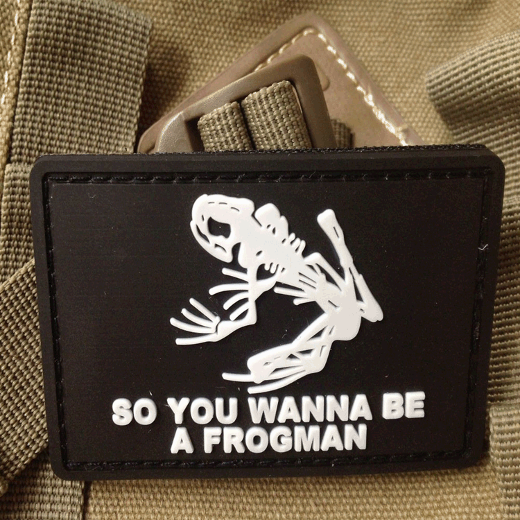3D PVC SO YOU WANNA BE A FROGMAN USA SEALS SKELETONRUBBER HOOK LOOP ...