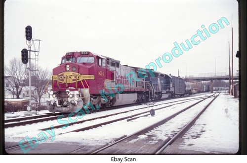 ATSF (Atchison Topeka, Santa Fe) GE C40-8W #854 Original Slide | eBay