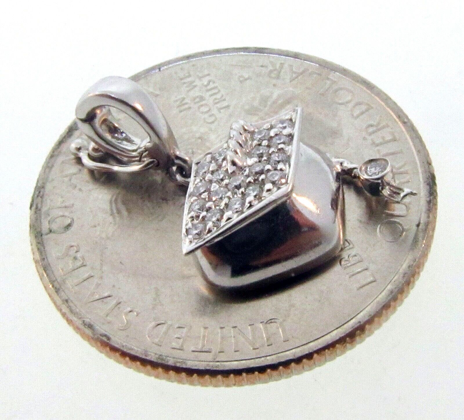 Gabriel & Co 14k Gold Diamond Graduation Cap Charm Pe… - Gem