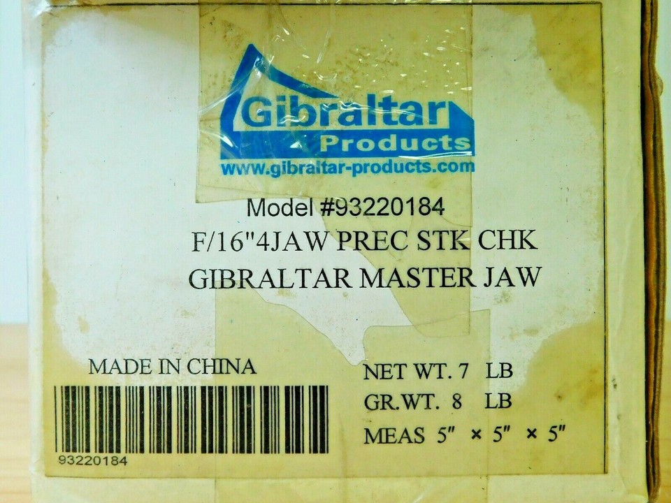 Gibraltar Master Jaws Tongue & Groove 16" Max Chuck Diam Comp Qty 3 Pcs ...