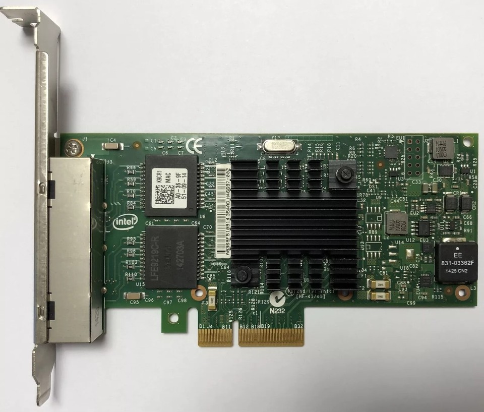 Dell 0T34F4 0NWK2 Intel I350-T4 4-Port Ethernet Server Network Adapter ...