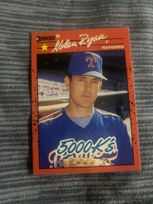 Nolan Ryan 1990 Donruss Baseball Card #665 5000K Front And Back Double ...