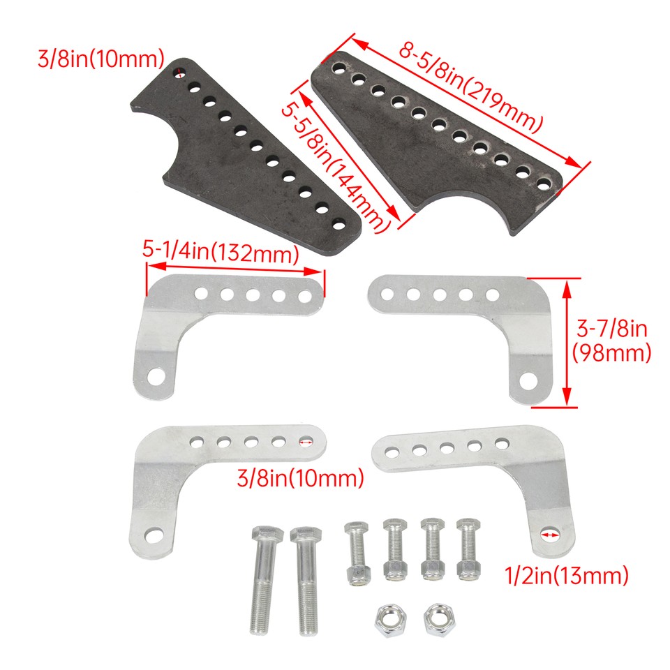 Adjustable Coil Over Shock Mount Kit Lower Brackets For 3" Axle Tubes ...