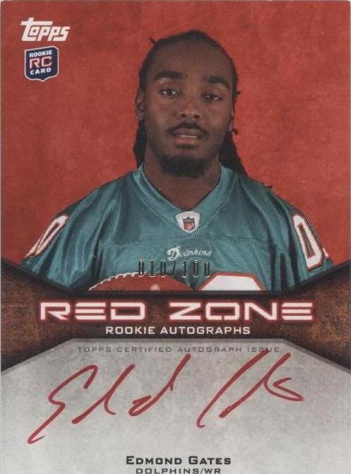 2011 Topps - Red Zone Rookie Autographs Edmond Gates #RZRA-EG /100 (AU ...