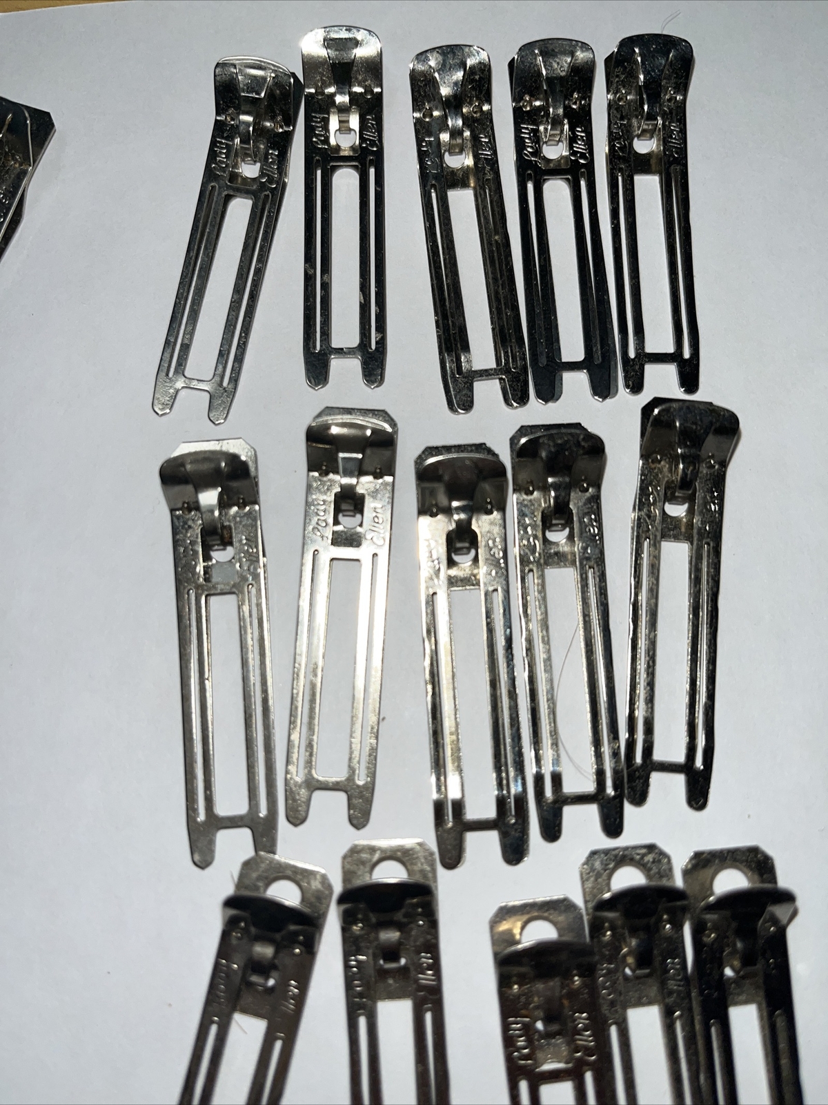 44 Metal Hair Clips Vintage Tip Top Lady Ellen , Small - Gem