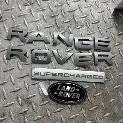 Front Grille Rear Oval Emblem For Range Rover Nameplate Sport Black ...